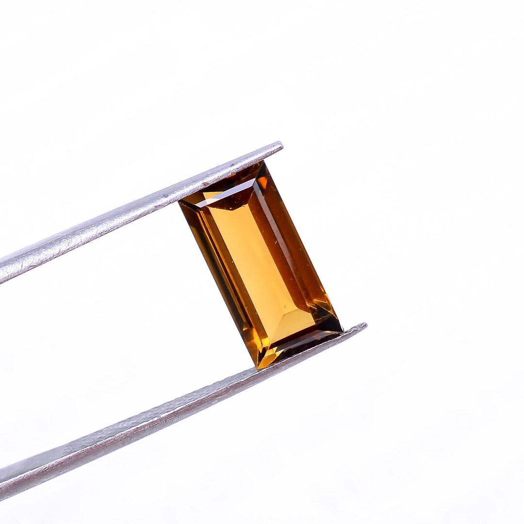 Cognac Quartz Rectangular Step Cut, Cognac Quartz Loose Gemstone for ...