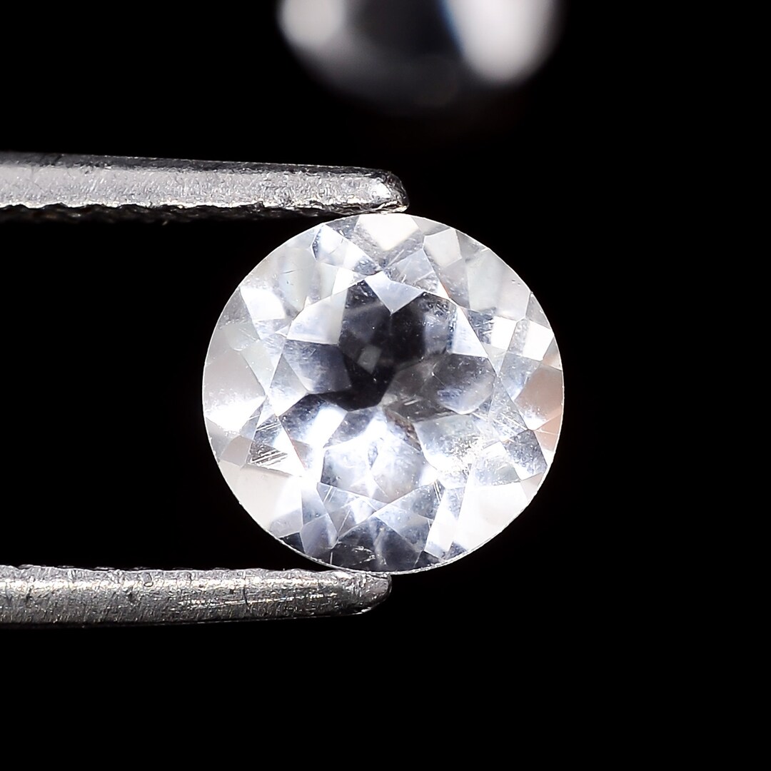 Natural Crystal Quartz Round Shape Brilliant Cut, Quartz Loose Gemstone ...