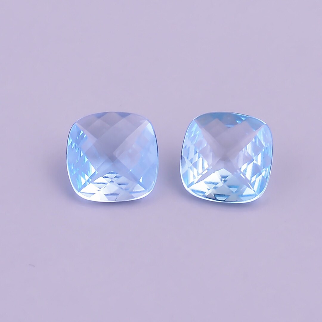 Sky Blue Topaz Brilliant Checkerboard Cut, Natural Blue Topaz Loose ...