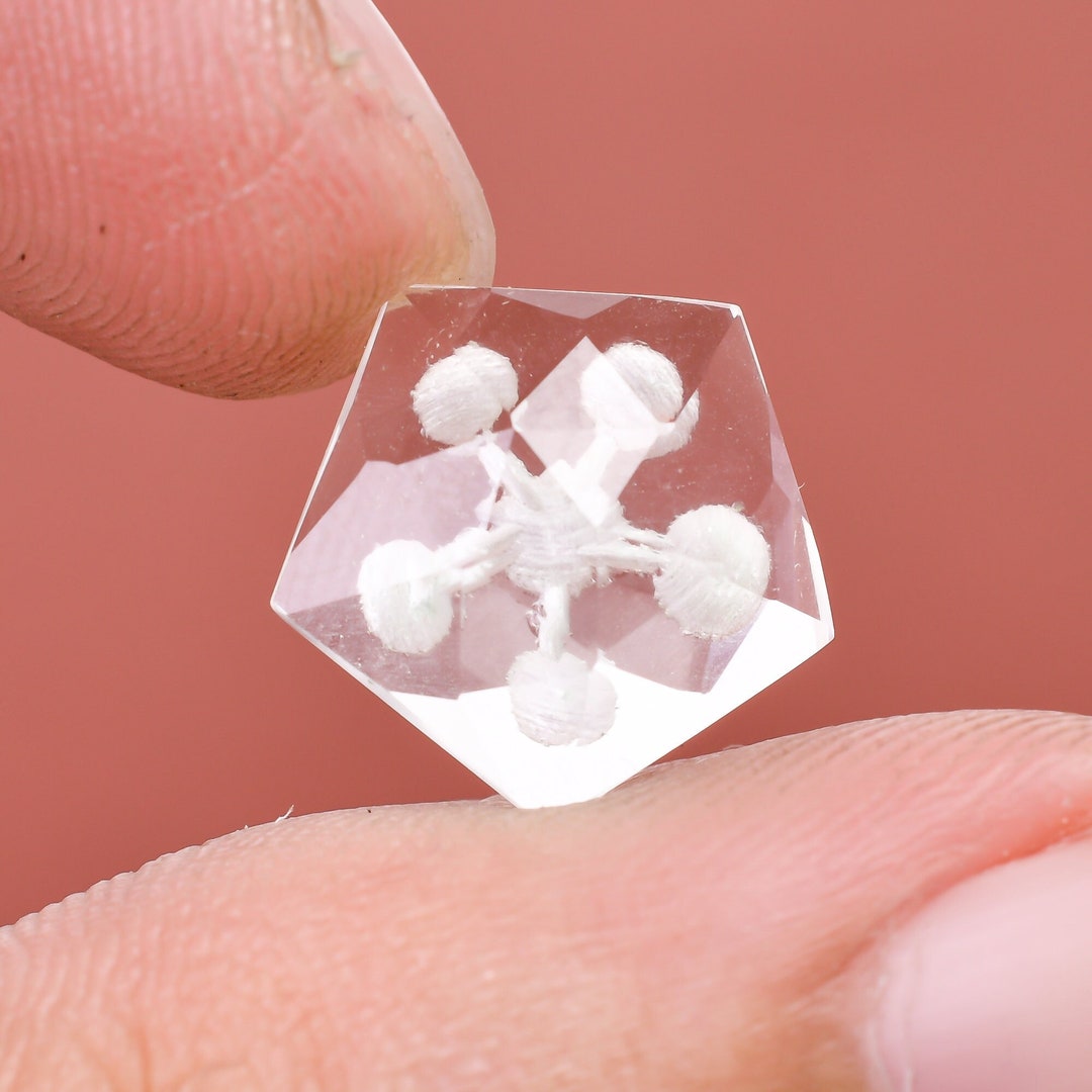 Crystal Quartz Pentagon Carved Cut, Crystal Loose Gemstone for Jewelry ...