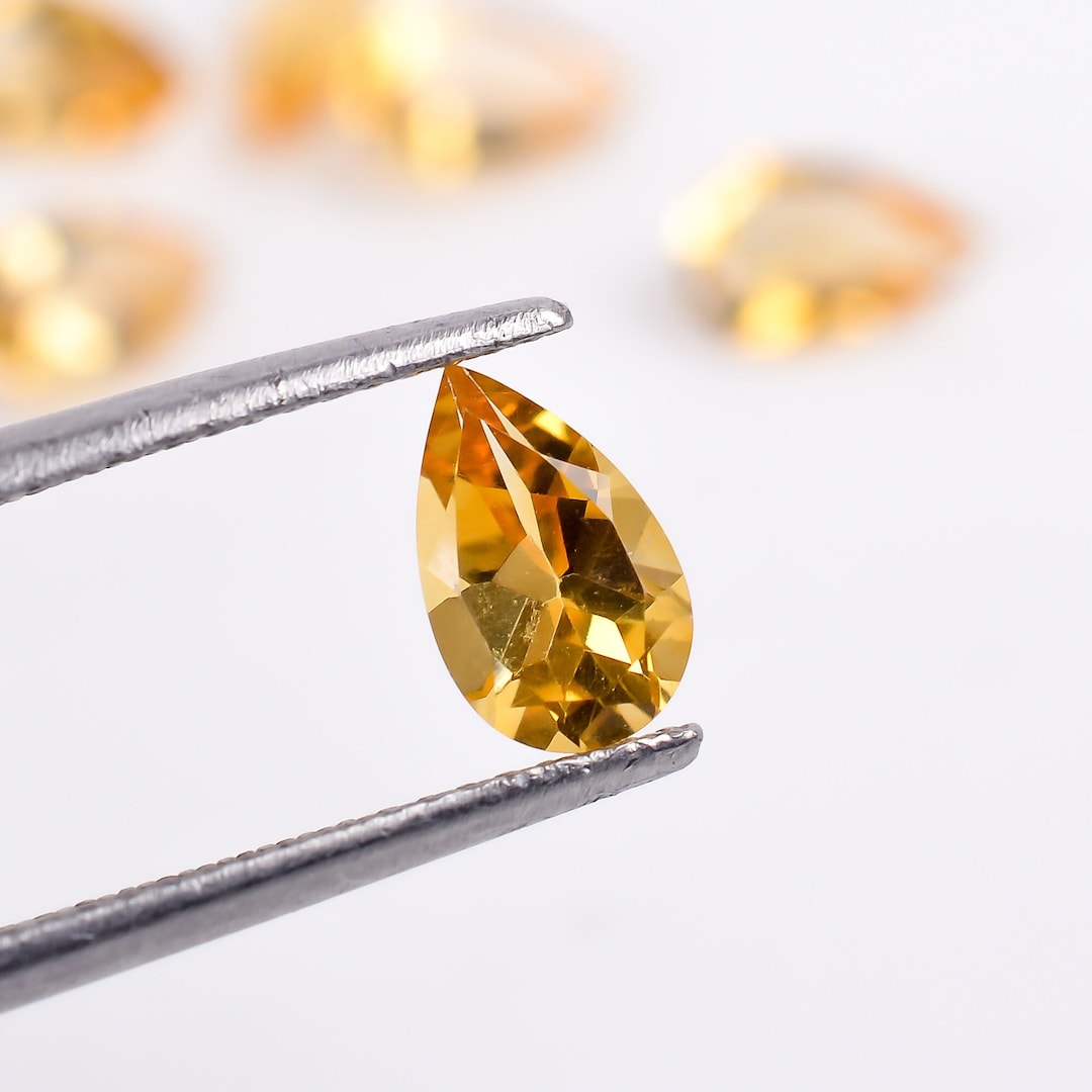 Natural Citrine Pear Shape Brilliant Cut, Citrine Loose Gemstone for ...