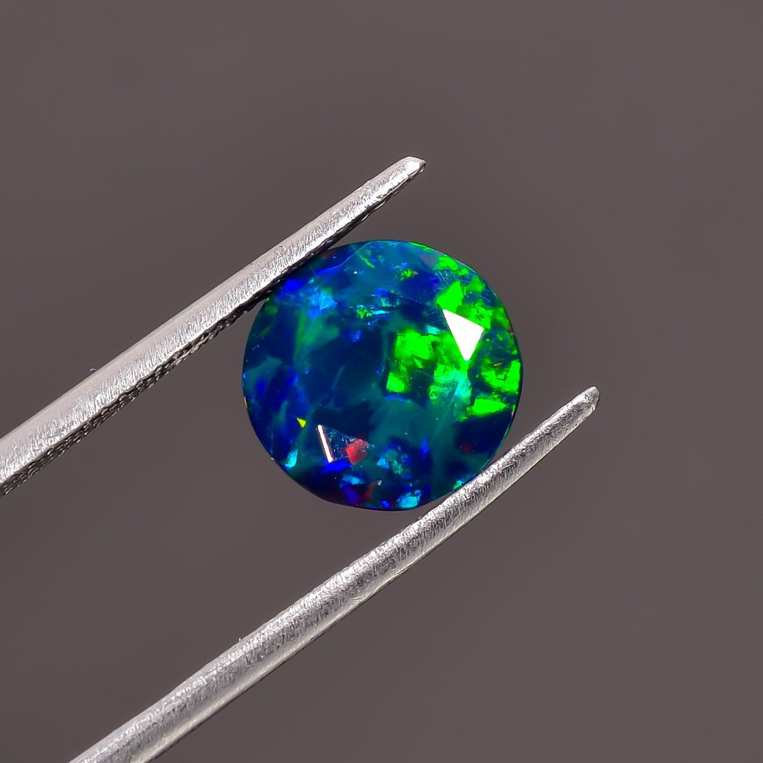 Ethiopian Green Fire Opal Round Shape Brilliant Cut, Fire Opal Loose ...