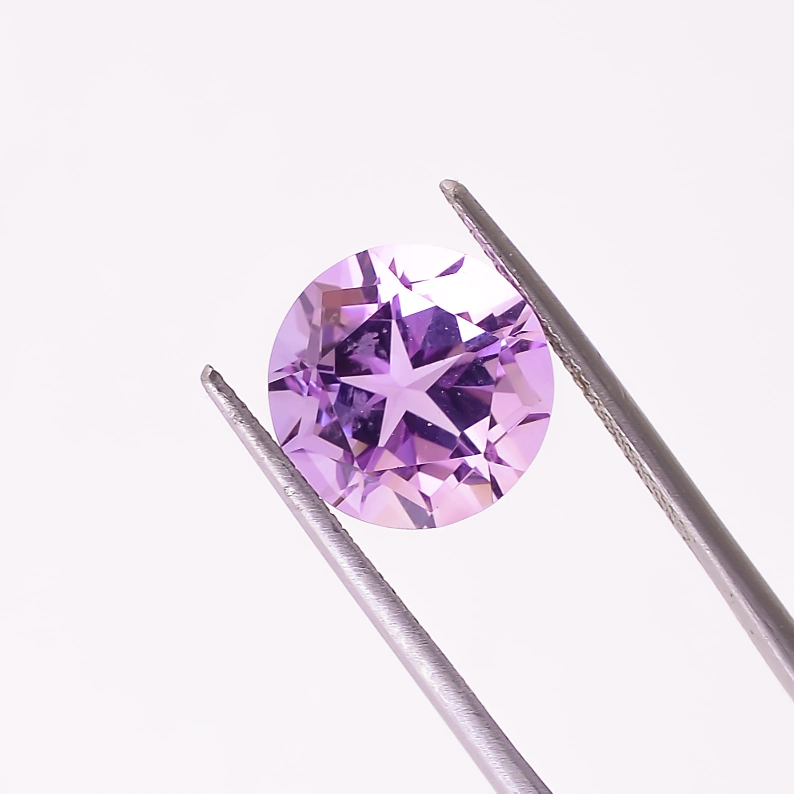 Natural Rose De France Round Shape Lone Star Cut Pink - Etsy