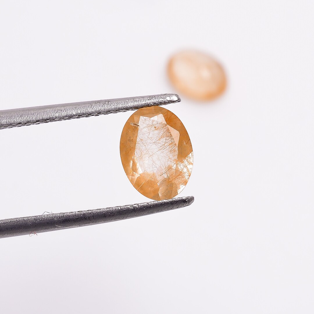 Copper Rutile Quartz Oval Shape Brilliant Cut, Rutile Loose Gemstone ...