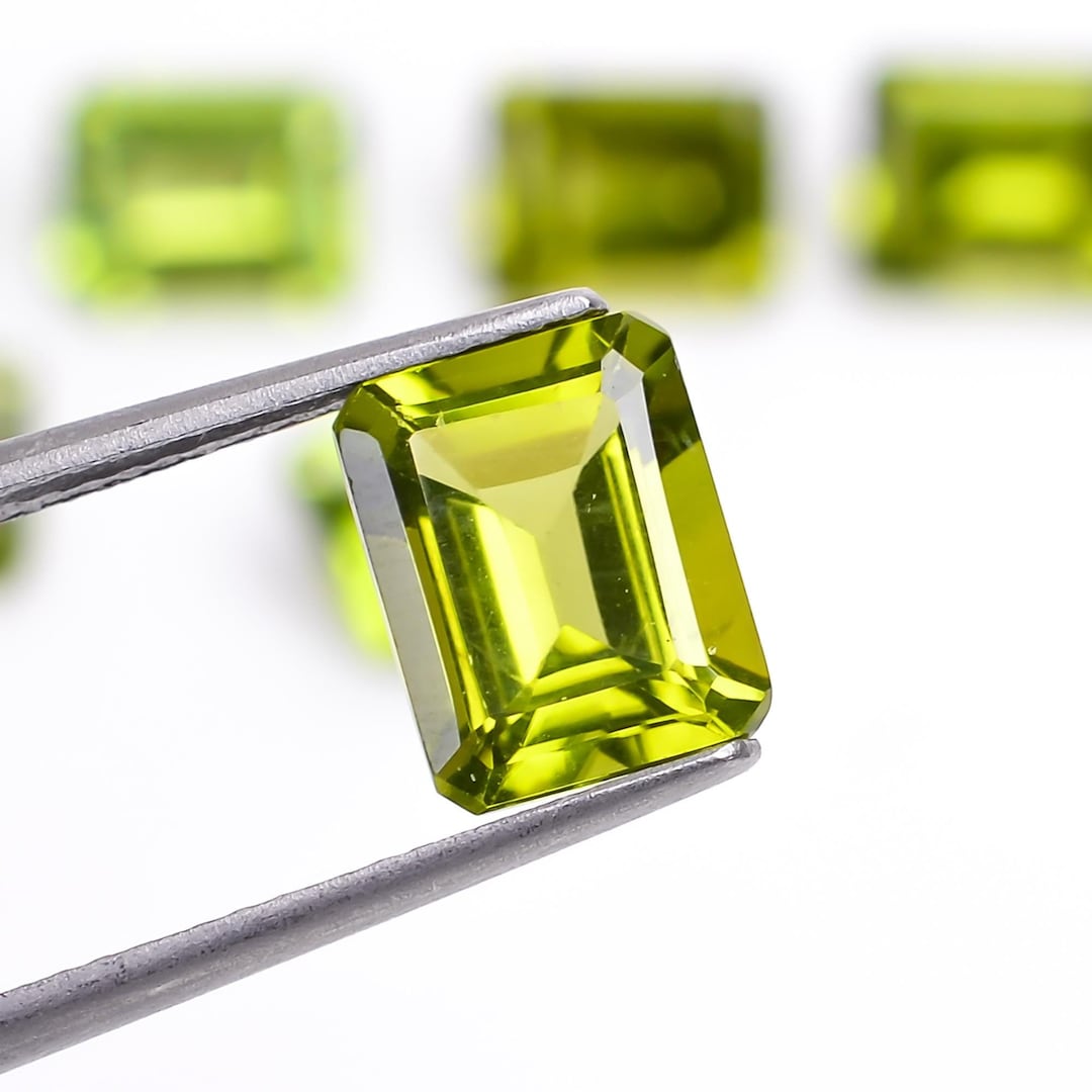 Natural Peridot Octagon Step Cut, Green Peridot Loose Gemstone for ...