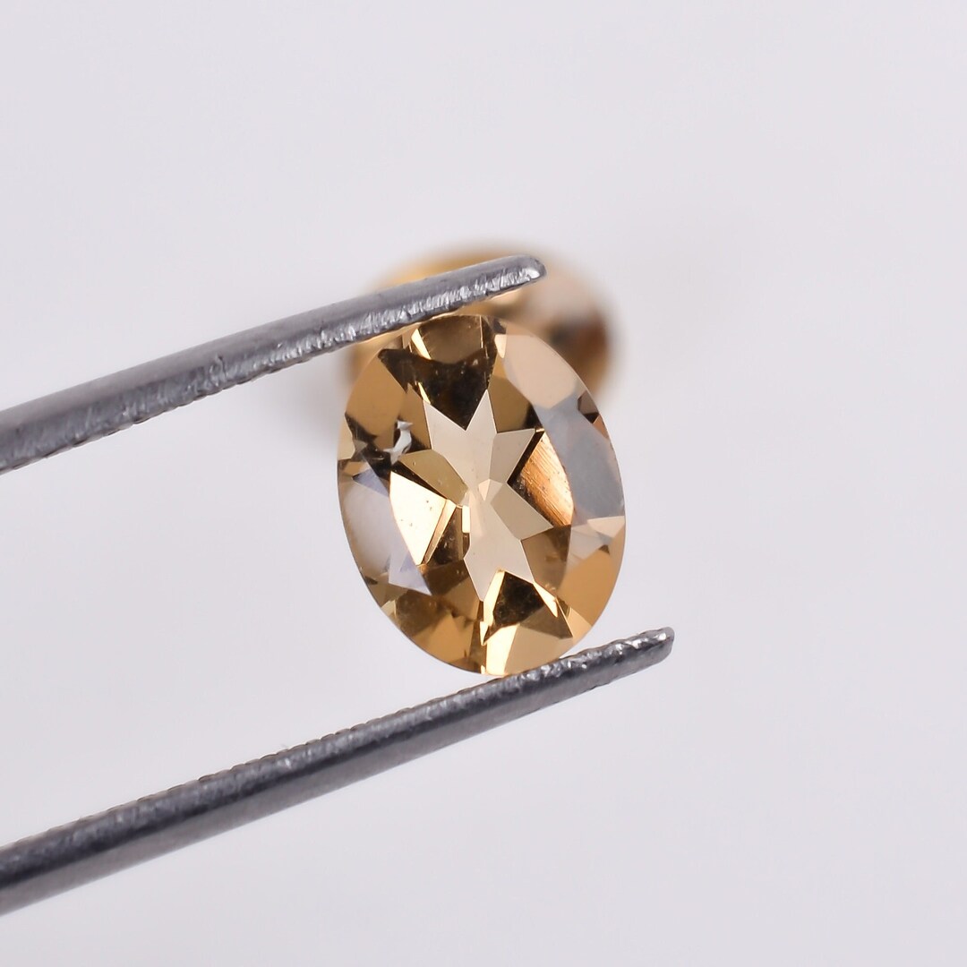 Natural Bolivia Champagne Quartz Oval Shape Brilliant Cut, Champagne ...