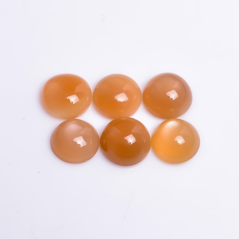 Natural Peach Moonstone Cabochon: AAA+ Round Gemstone (8X8 Mm) - Etsy