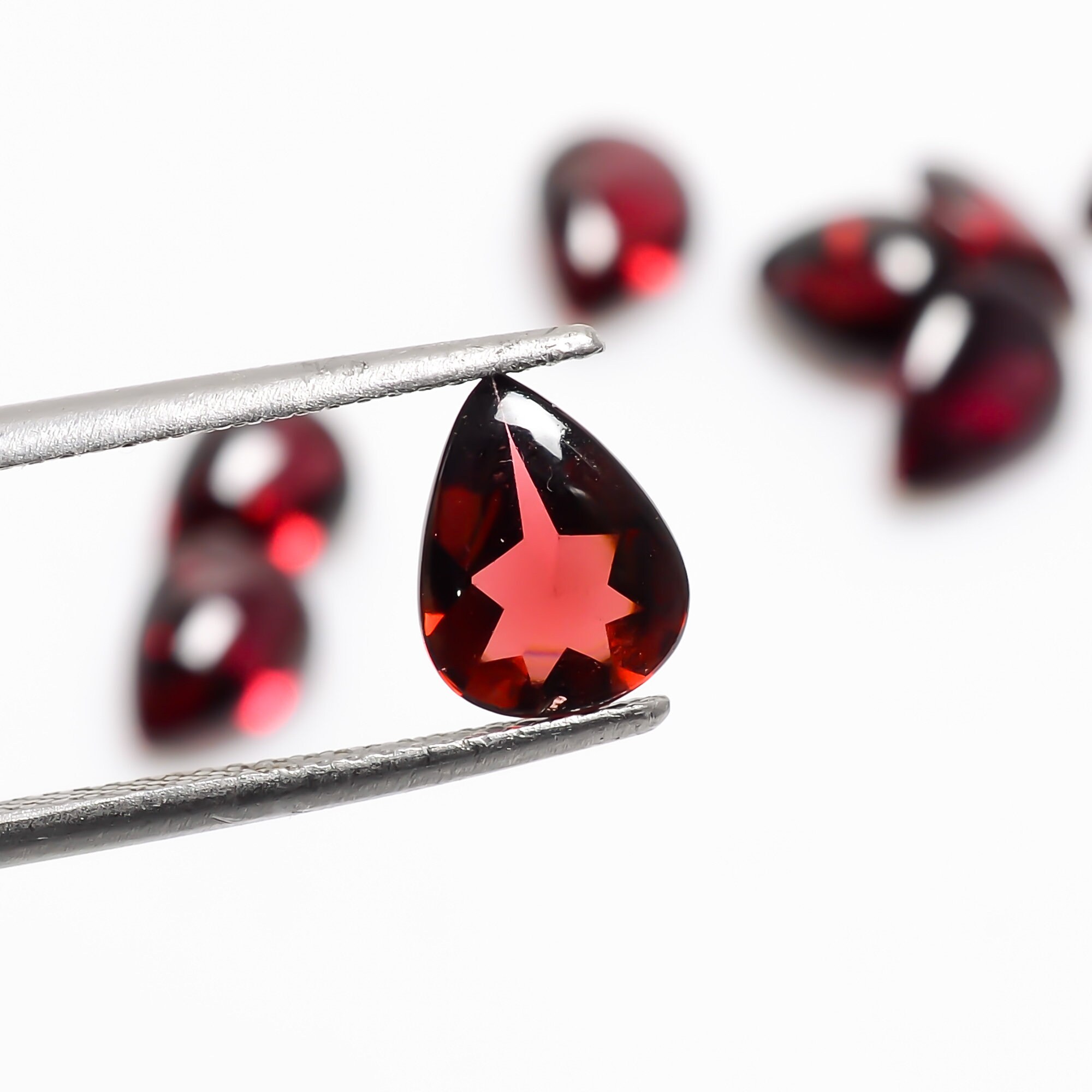 Rhodolite Garnet Pear Shape Buff Top Cut Pink Garnet Loose | Etsy