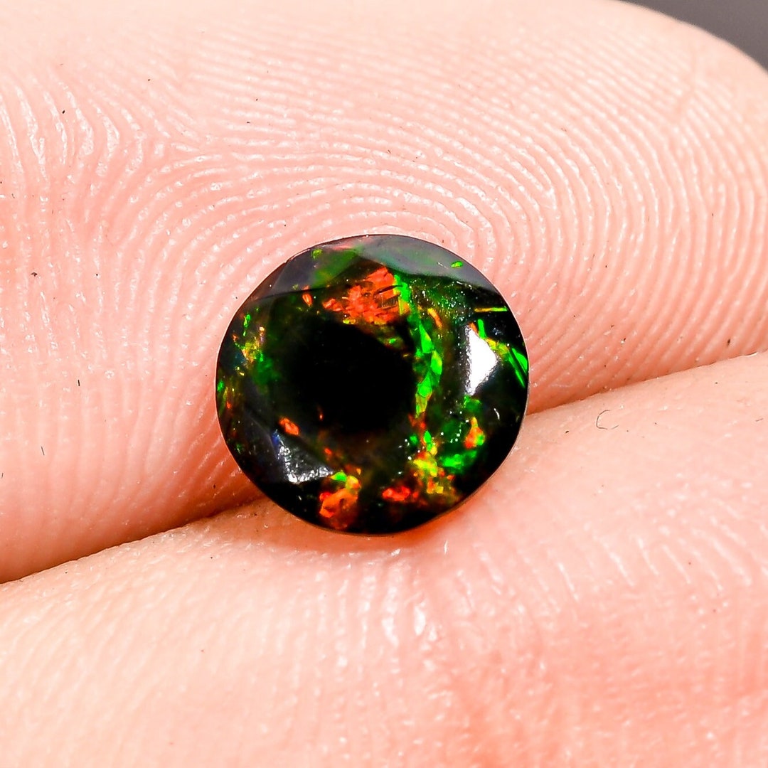 Ethiopian Green Fire Opal Round Shape Brilliant Cut Fire Opal - Etsy