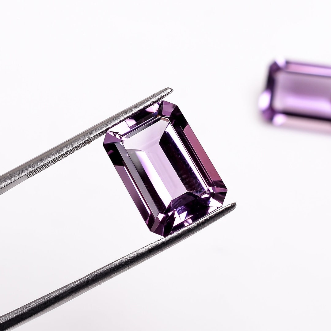 Natural Rose De France Octagon Step Cut, Pink Amethyst Loose Gemstone ...