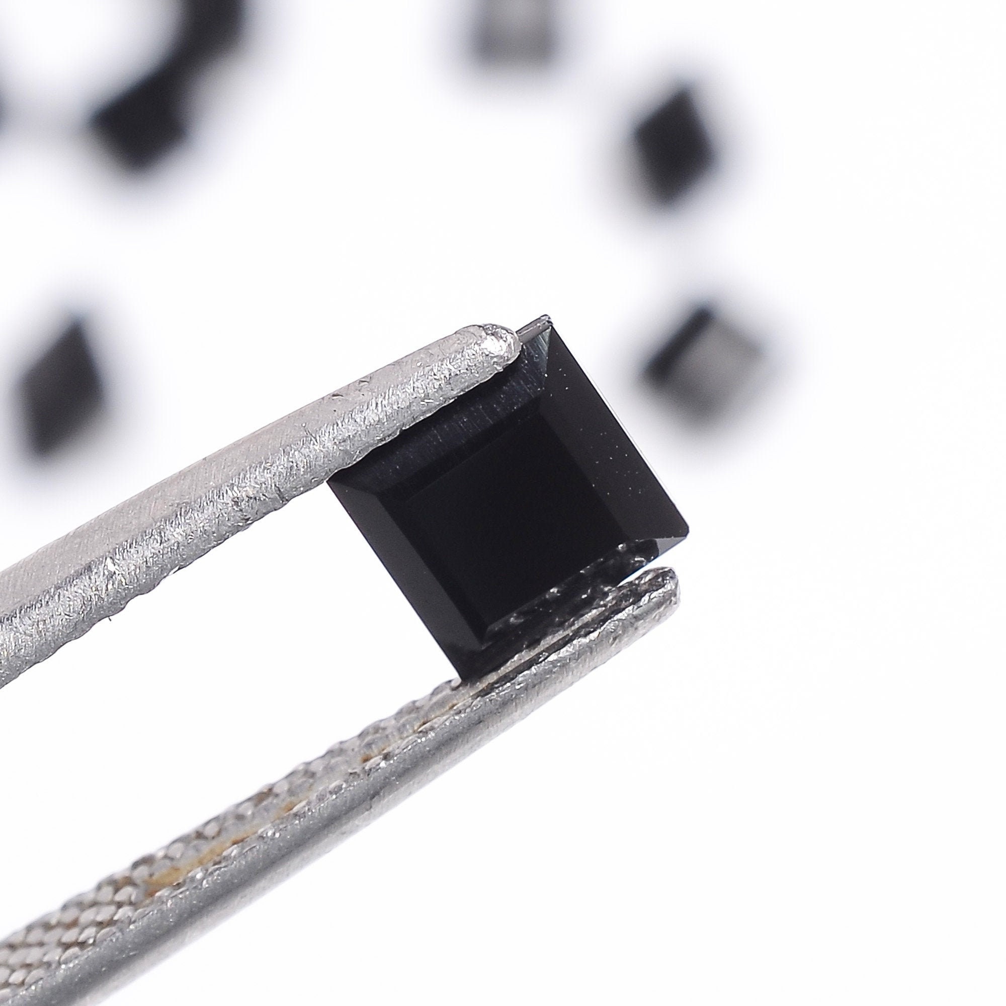 Natural Black Onyx Square Shape Step Cut Black Onyx Loose - Etsy