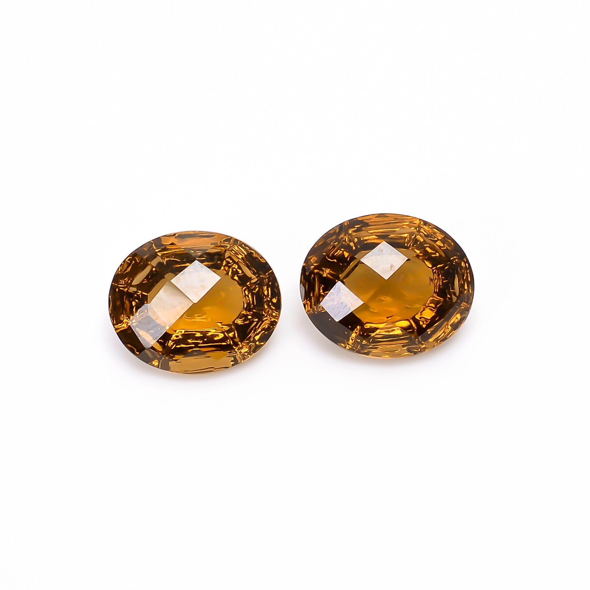 Cognac Quartz Oval Checker Carved Cut Cognac Quartz Loose - Etsy UK