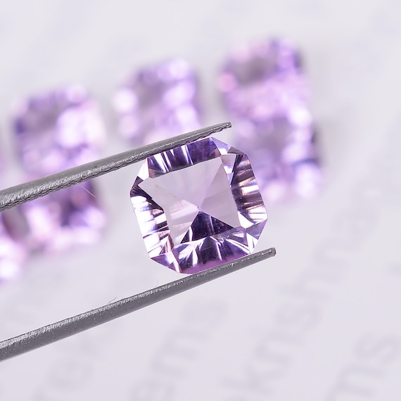 Rose De France Octagon Concave Cut Pink Amethyst Loose - Etsy