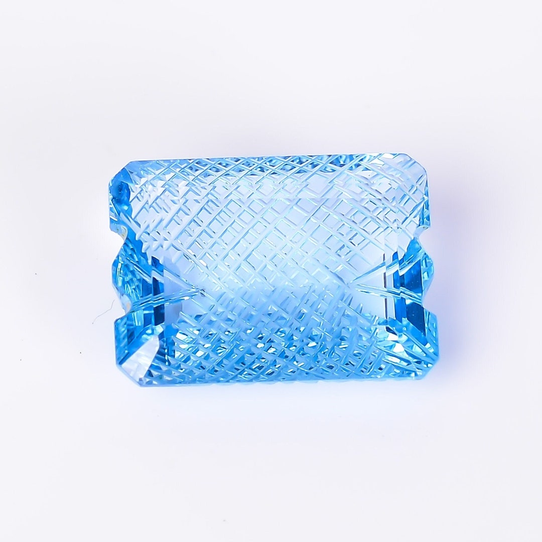 Swiss Blue Topaz Rectangle Shape Fancy Cut, Blue Topaz Loose Stone for ...