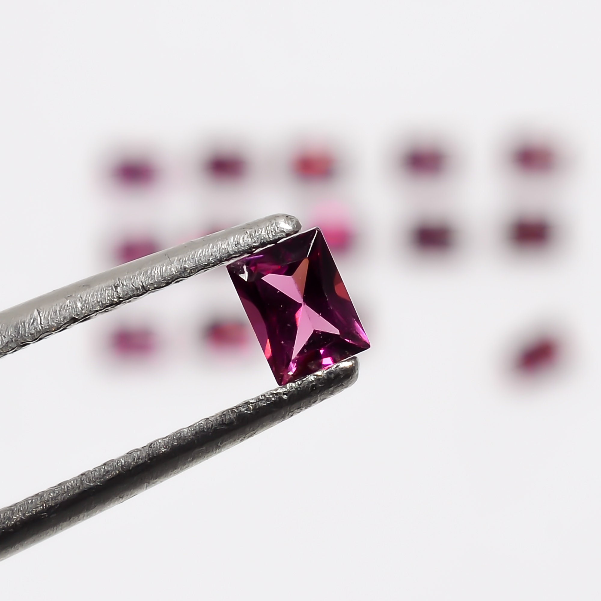 Rhodolite Garnet Rectangle Shape Radiant Cut Red Garnet Loose - Etsy UK