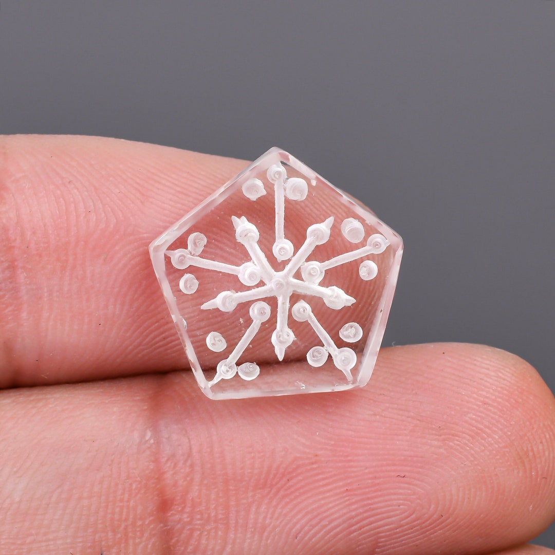 Crystal Quartz Pentagon Carved Cut, Crystal Loose Gemstone for Jewelry ...