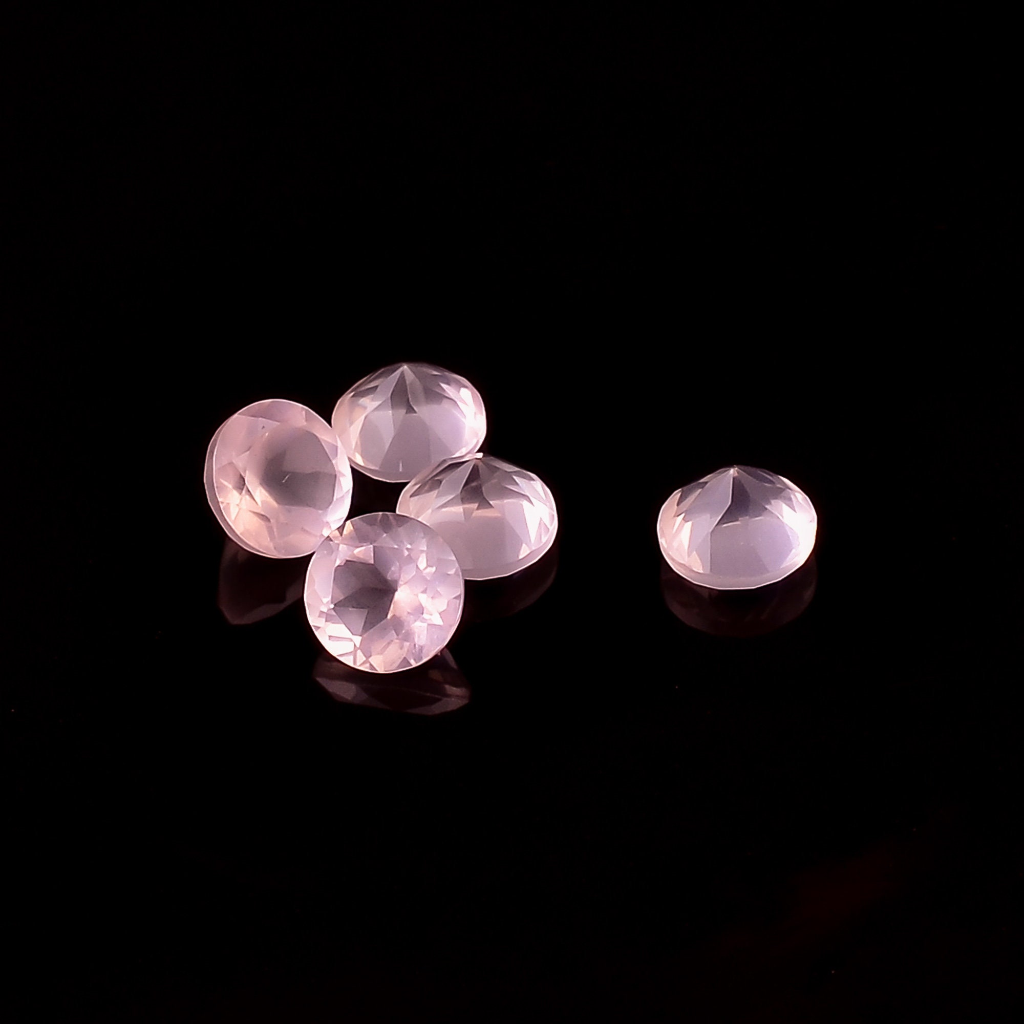 Natural Rose Quartz Gemstone: Round Brilliant Cut, Calibrated Sizes - Etsy