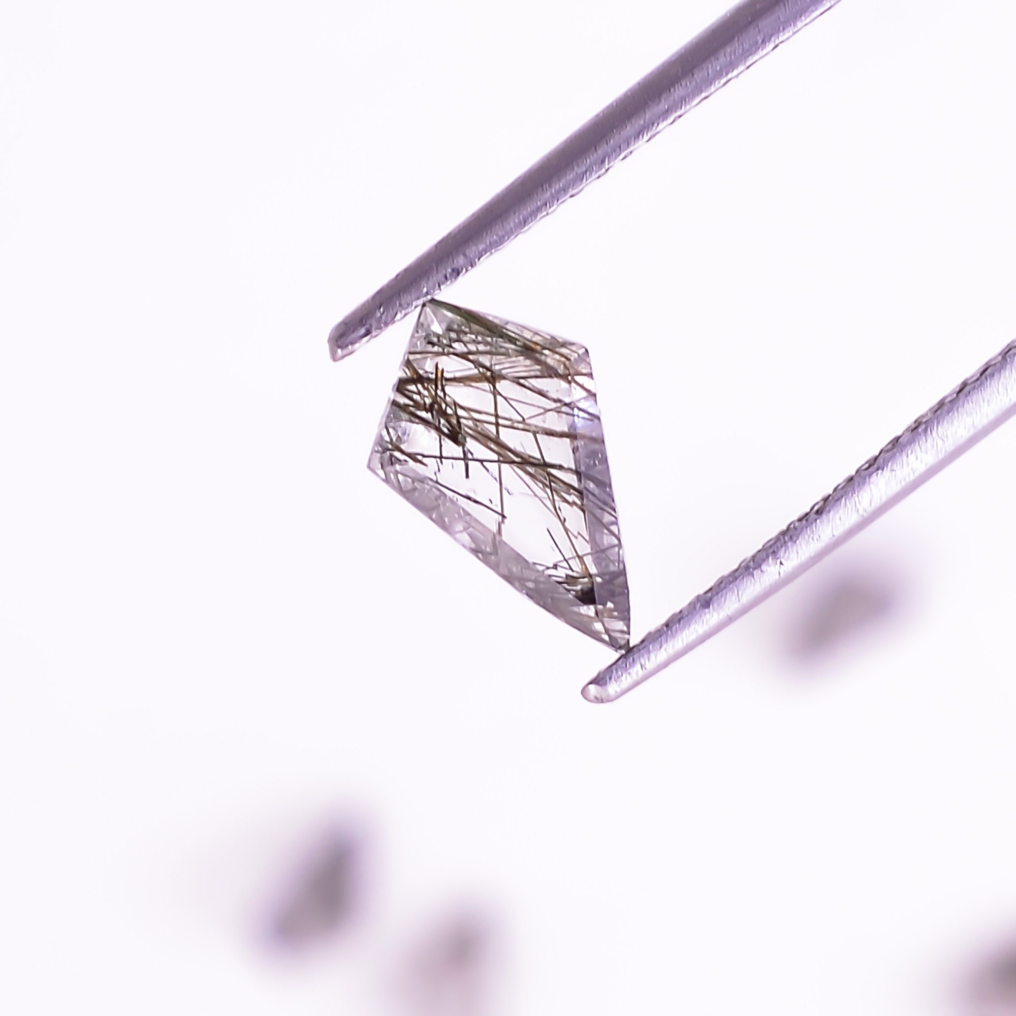 Black Rutile Quartz Kite Shape Step Cut Tourmalated Quartz - Etsy