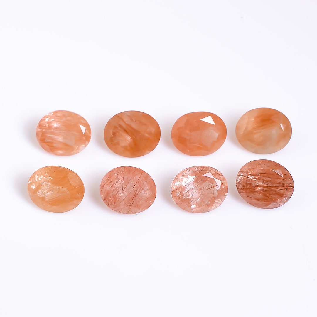 8 Piece Copper Rutile Quartz Oval Shape Brilliant Cut, Rutile Loose ...