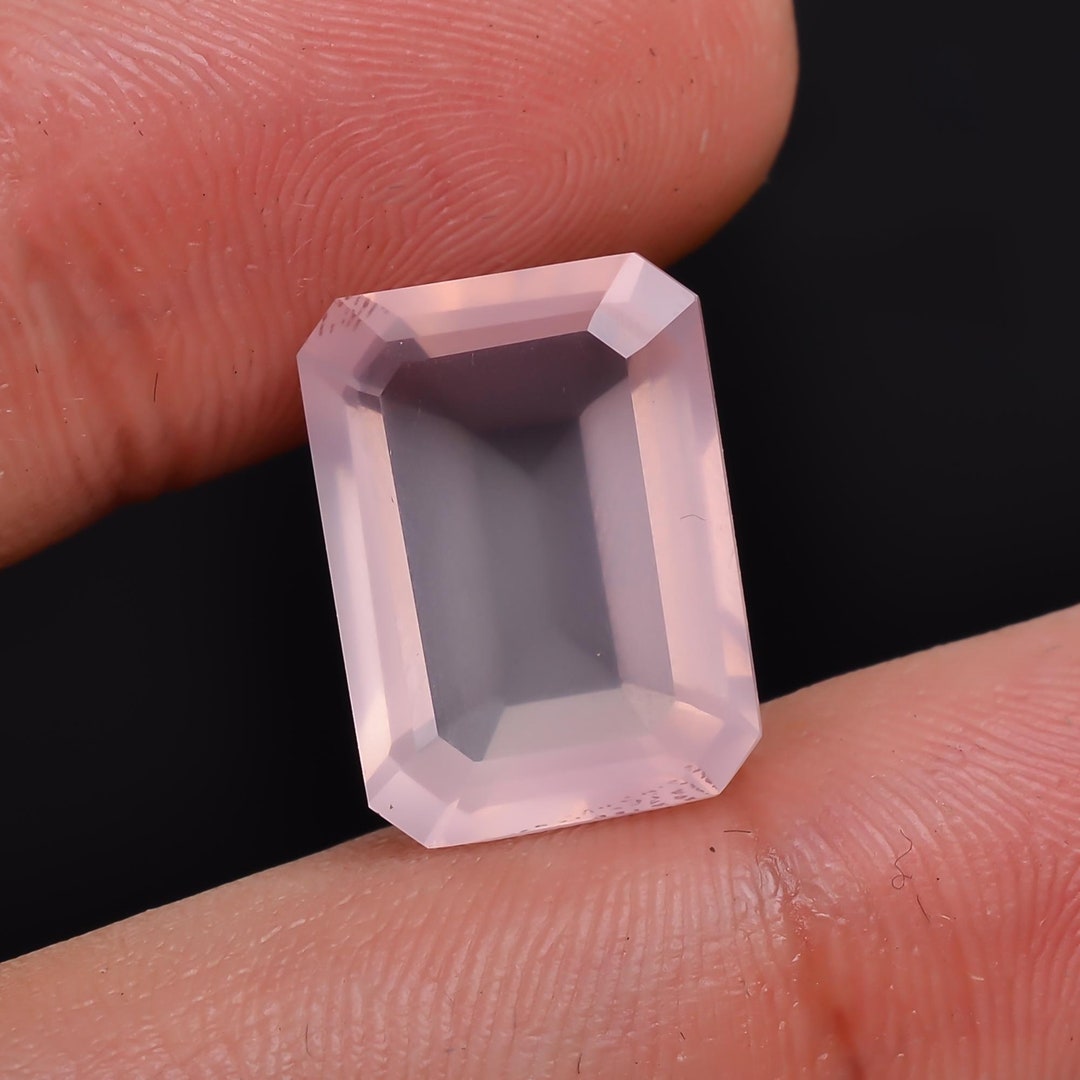 Natural Rose Quartz Step Cut Octagon Shape, Quartz Loose Gemstone for ...