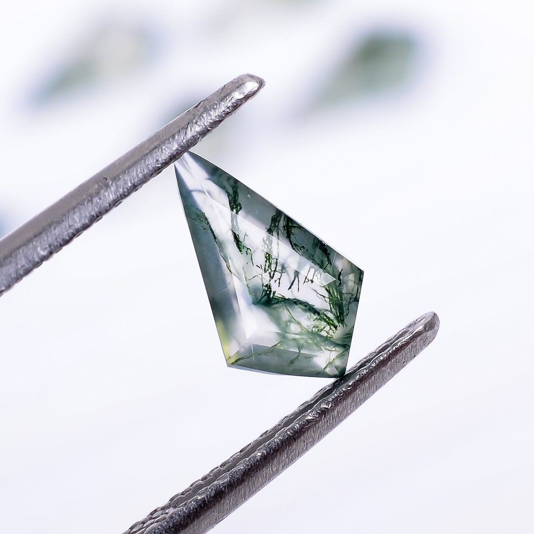 Natural Moss Agate Kite Shape Step Cut, Moss Agate Loose Gemstone for ...