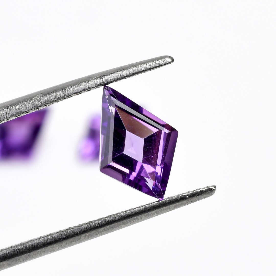 Purple Amethyst Kite Shape Step Cut, Amethyst Loose Gemstone for ...