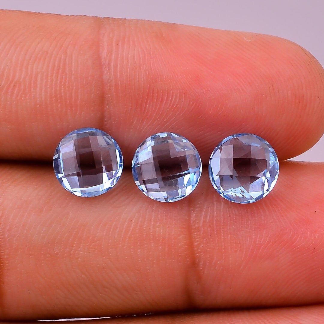 Natural Sky Blue Topaz Round Shape Briolette Cut, Blue Topaz Loose ...