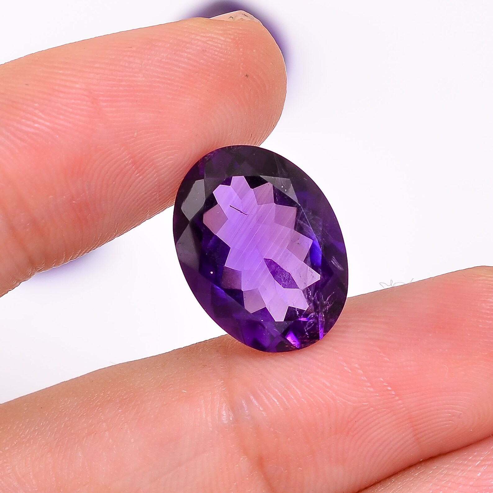 Natural Amethyst Brilliant Cut Oval Shape Amethyst Purple - Etsy