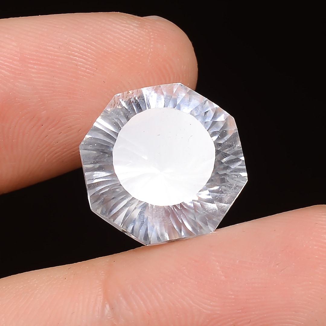 Natürlicher Kristallquarz Konkav geschliffen Oktagon Form, Quarz Lose ...