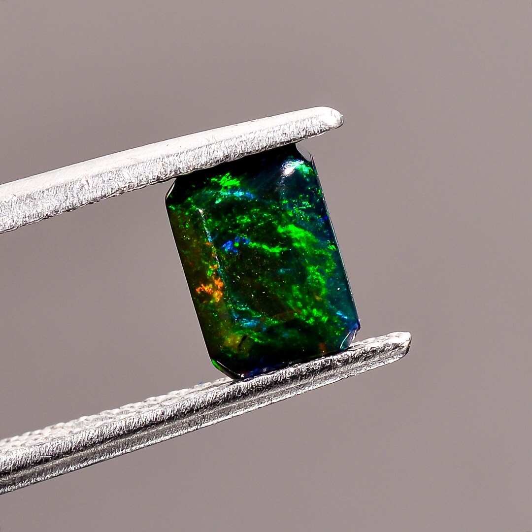 Ethiopian Green Fire Opal Octagon Step Cut, Fire Opal Loose Gemstone ...