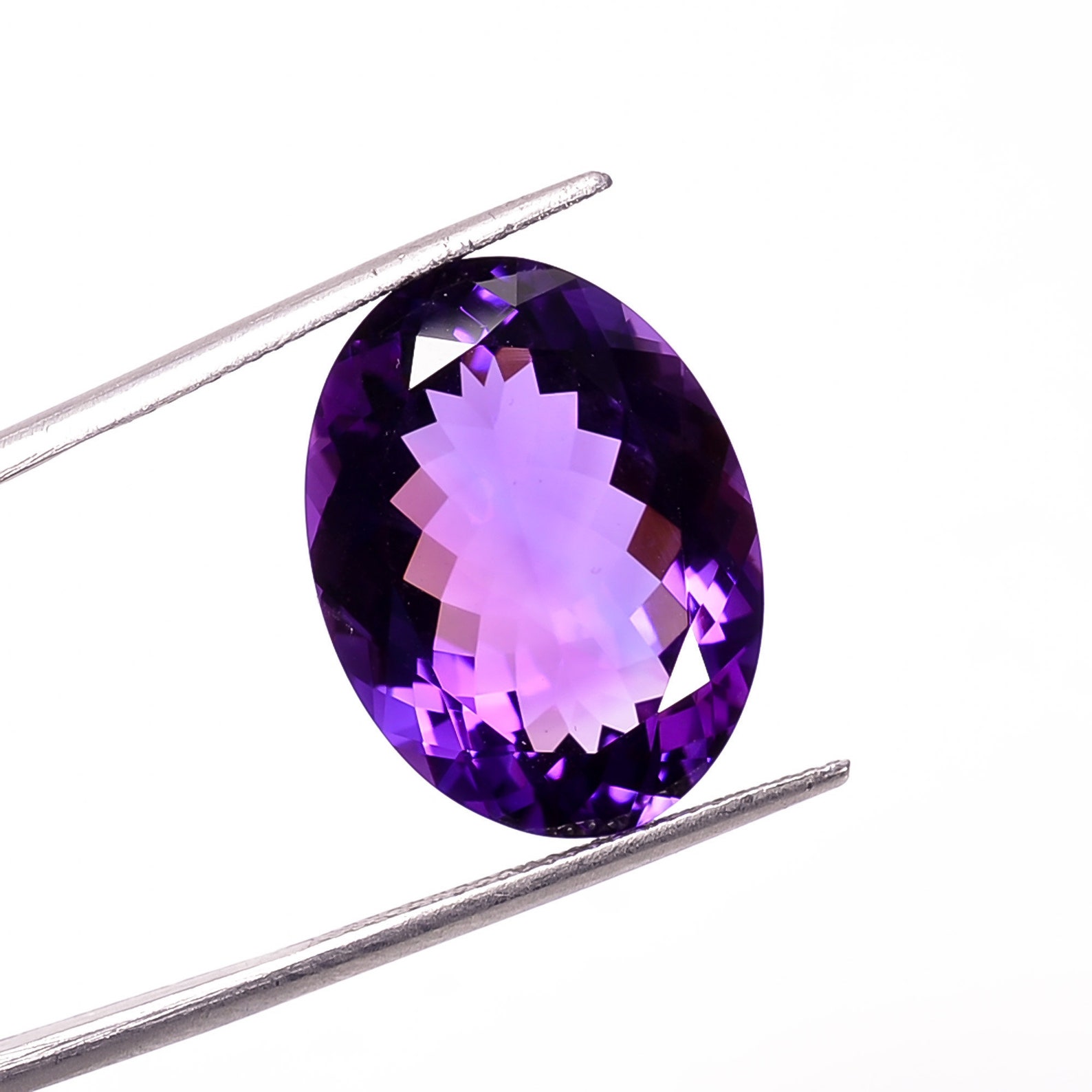 Natural Amethyst Brilliant Cut Oval Shape Amethyst Purple - Etsy UK