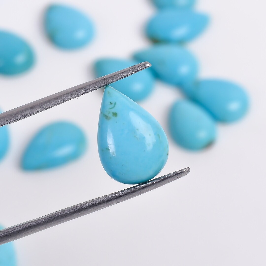 Sleeping Beauty Turquoise Pear Cabochon: Arizona Gemstone (13X9X4 Mm ...