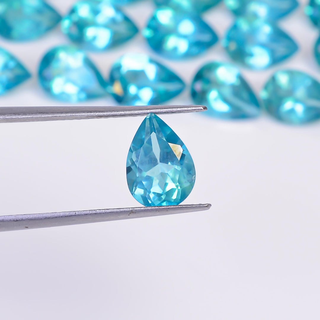 Paraiba Coated Topaz Pear Brilliant Cut, Topaz Loose Gemstone for ...