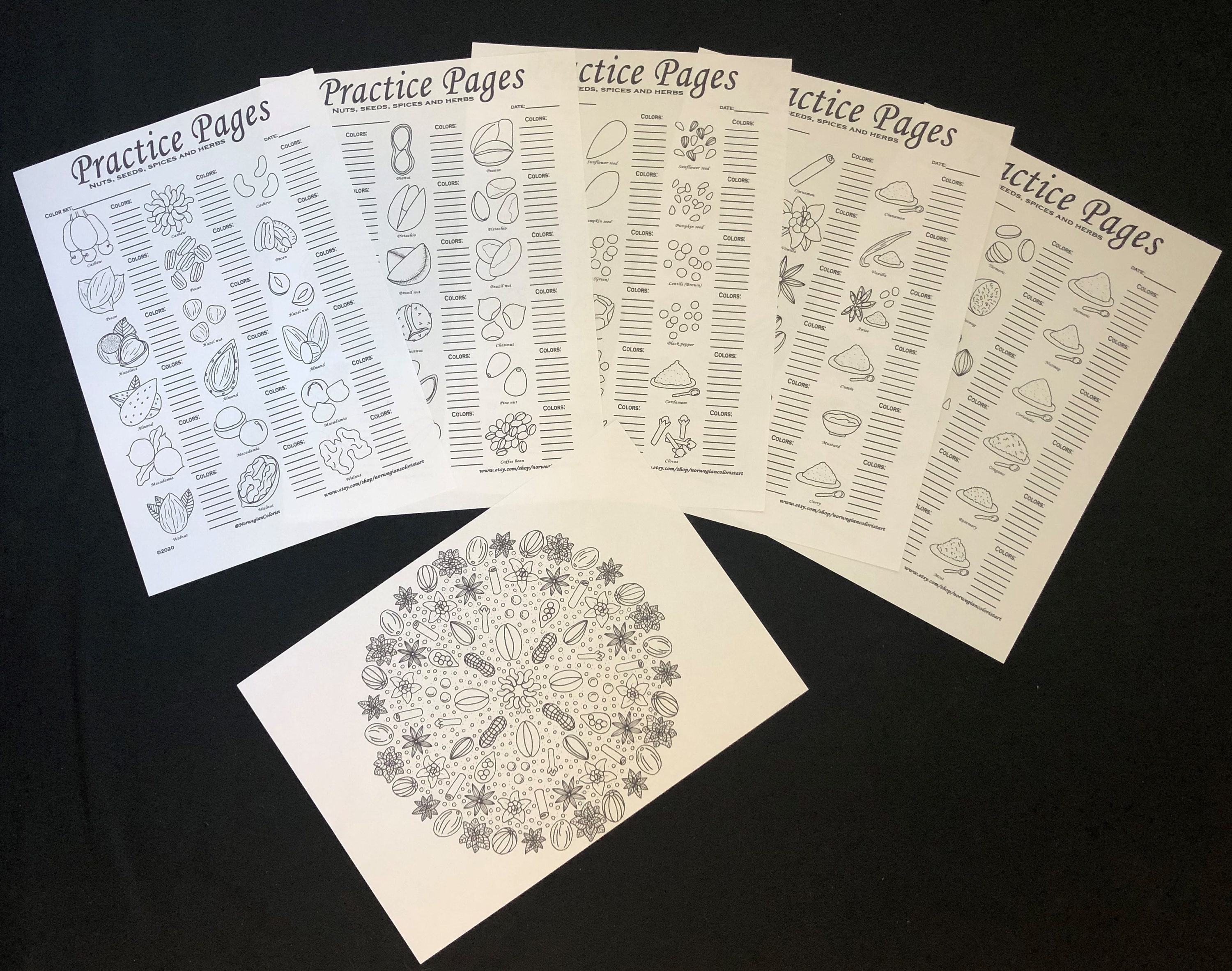 5 Coloring Practice Pages Bonus Coloring Page - Etsy