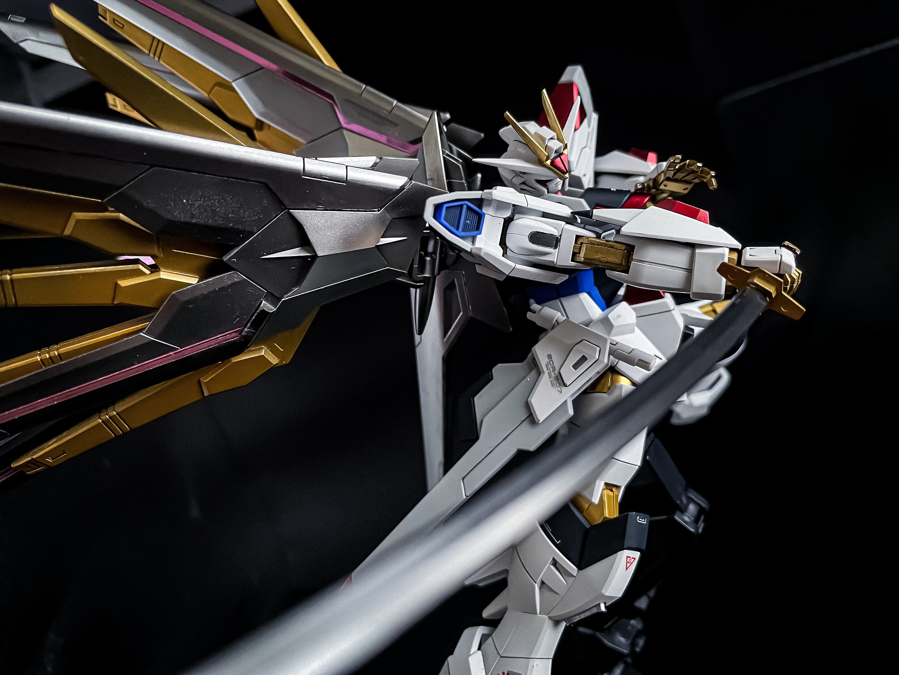 HG Mighty Strike Freedom Gundam Plastic Kit Painted Model Gunpla - Etsy