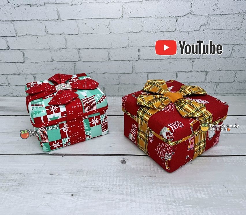 No.156 Fabric Gift Box, PDF Pattern Only, Hand Sewing, Youtube Tutorial ...