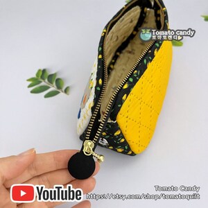 No.032 Tulip Triangular Pouch, PDF Patterns Only Hand Sewing youtube Tutorial, Applique, Pencil ...