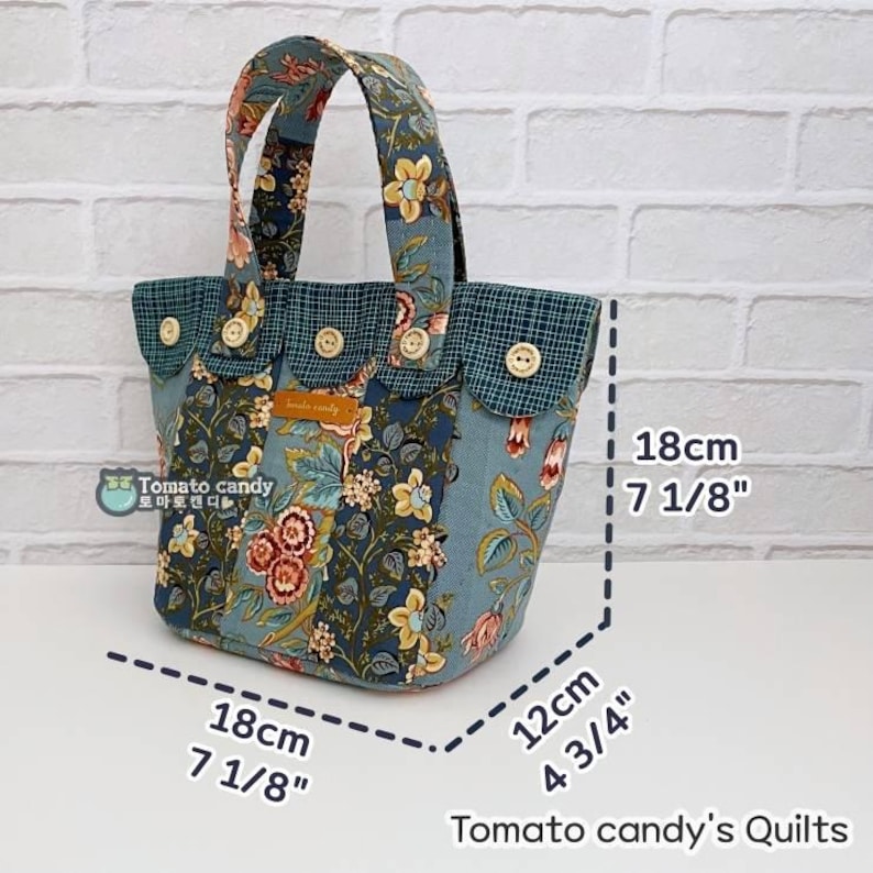 No.252 Small Tote Bag, PDF Pattern Only, Hand Sewing, Youtube Tutorial ...