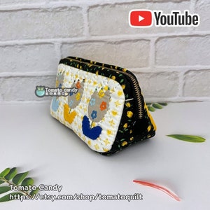 No.032 Tulip Triangular Pouch, PDF Patterns Only Hand Sewing youtube Tutorial, Applique, Pencil ...