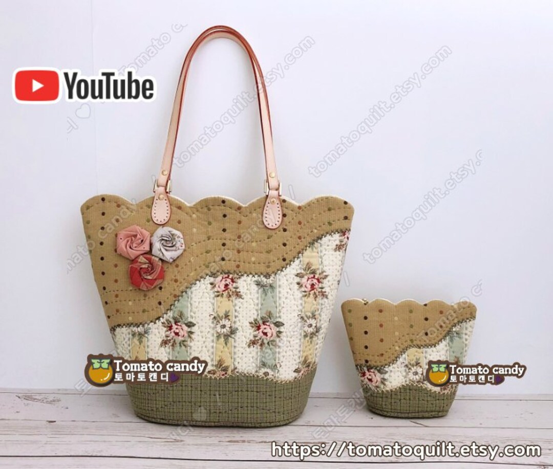 No.122 Wave Tote Bag & Pouch. Hand Sewing Pattern Only, Youtube ...