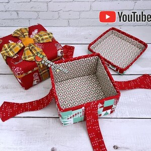 No.156 Fabric Gift Box, PDF Pattern Only, Hand Sewing, Youtube Tutorial ...