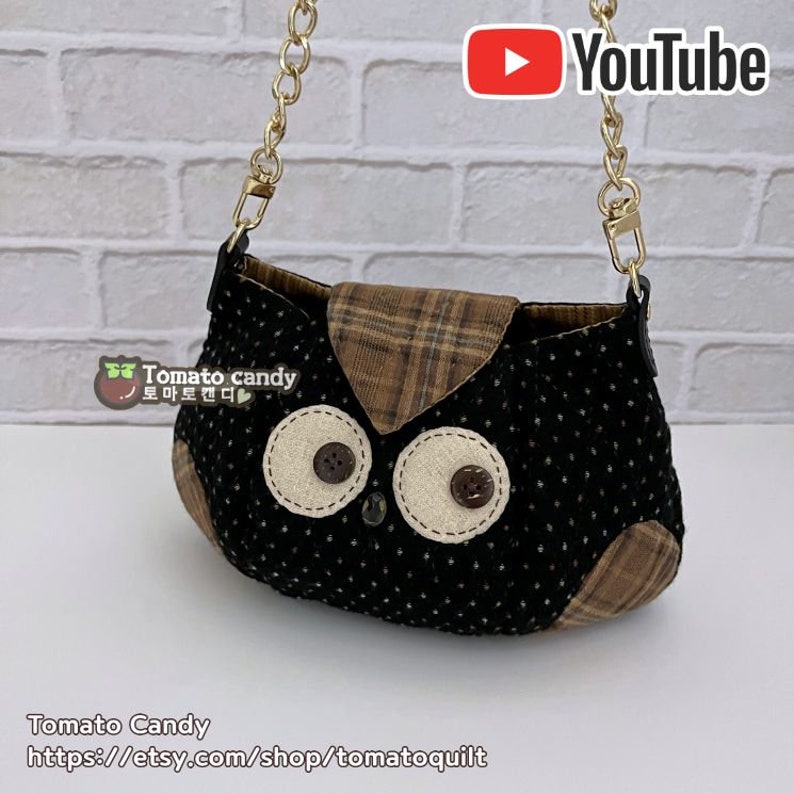 Owl Handbag & Pouch PDF Pattern, Hand Sewing, Youtube Tutorial - Etsy