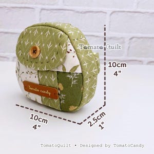 No.275 Round Quilted Coin Pouch With Key Clip, PDF Pattern Only, Hand ...