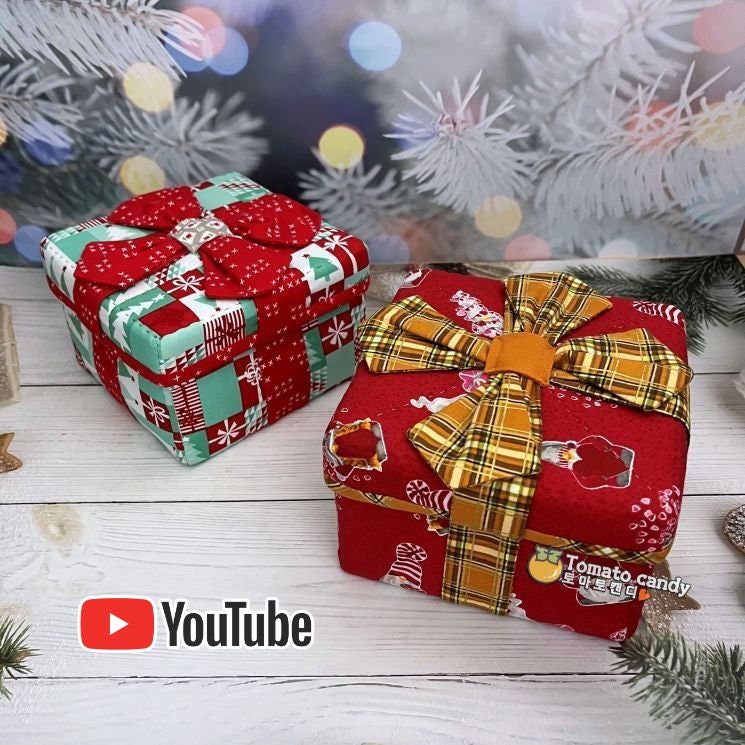 No.156 Fabric Gift Box, PDF Pattern Only, Hand Sewing, Youtube Tutorial ...