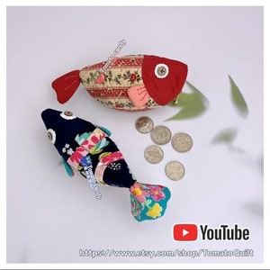 No.036 Fish Coin Purse, PDF Pattern Only, Hand Sewing, Youtube Tutorial ...