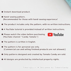 No.218 Double Zipper Bag, PDF Pattern Only, Hand Sewing, Youtube ...