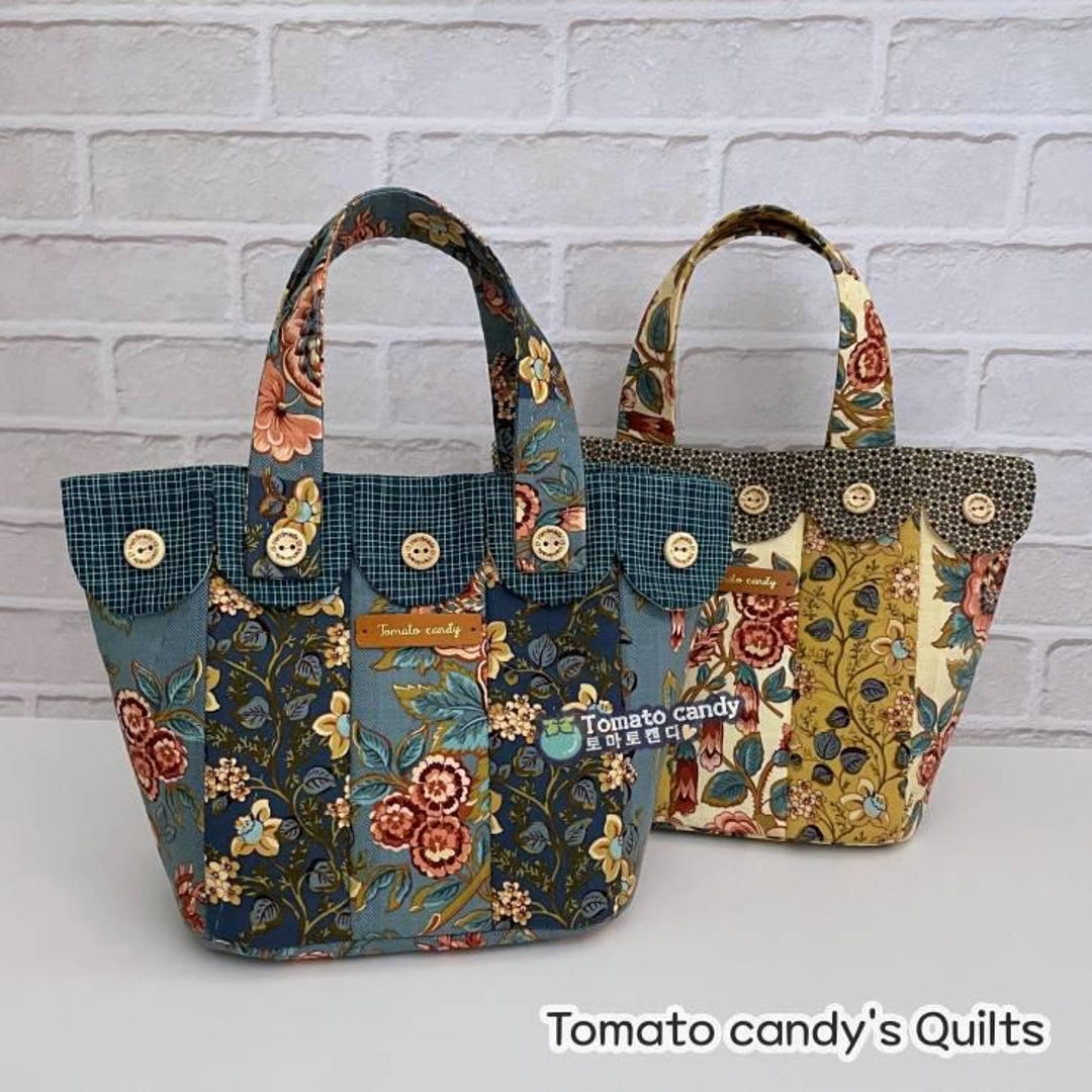 No.252 Small Tote Bag, PDF Pattern Only, Hand Sewing, Youtube Tutorial ...
