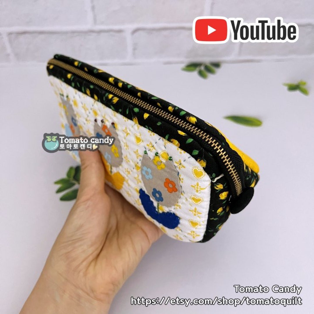 No.032 Tulip Triangular Pouch, Hand Sewing Pattern Only, Youtube Tutorial, No Written ...