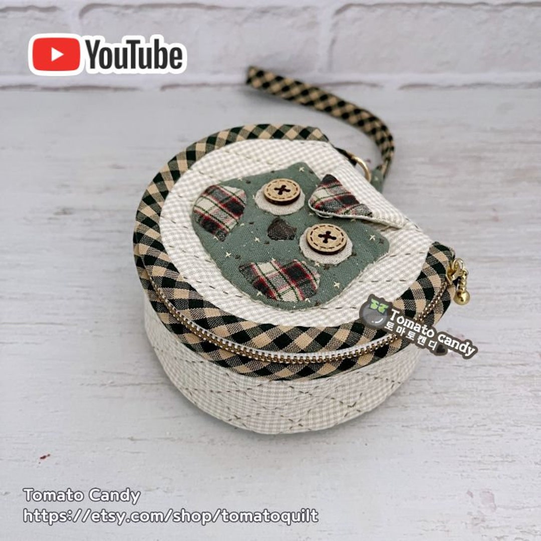 No.025 Cute Owl Mini Hand Pouch. Hand Sewing Pattern Only, Youtube ...