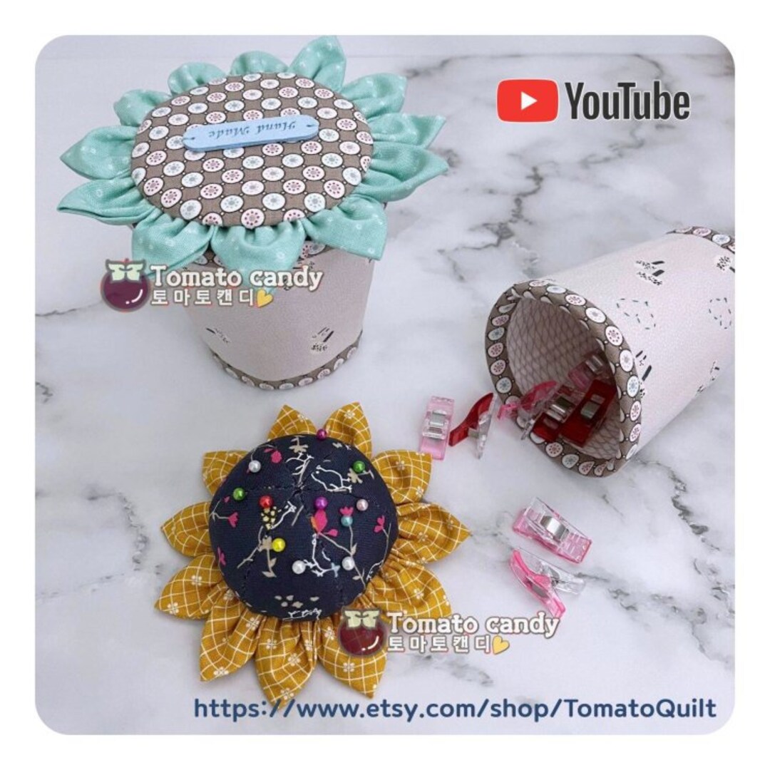 No.168 Cup-shaped Holder & Pin Cushion, PDF Pattern Only, Hand Sewing ...